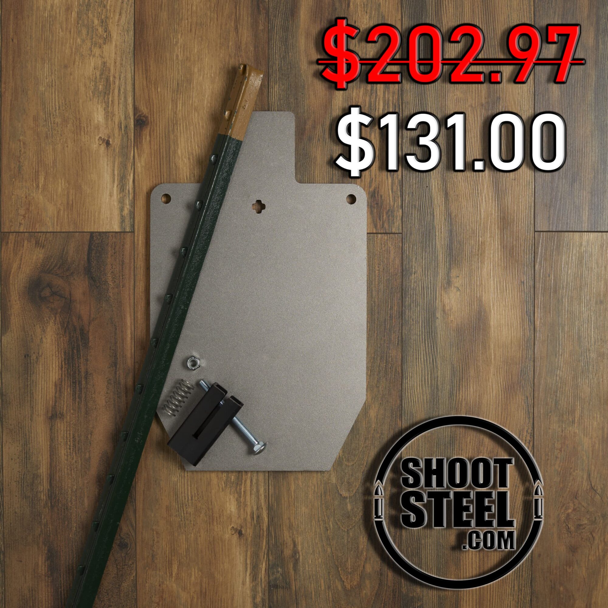 1/2" AR500 Steel Target - 12"x 20" All Purpose and T Post Hanger Bundle ...